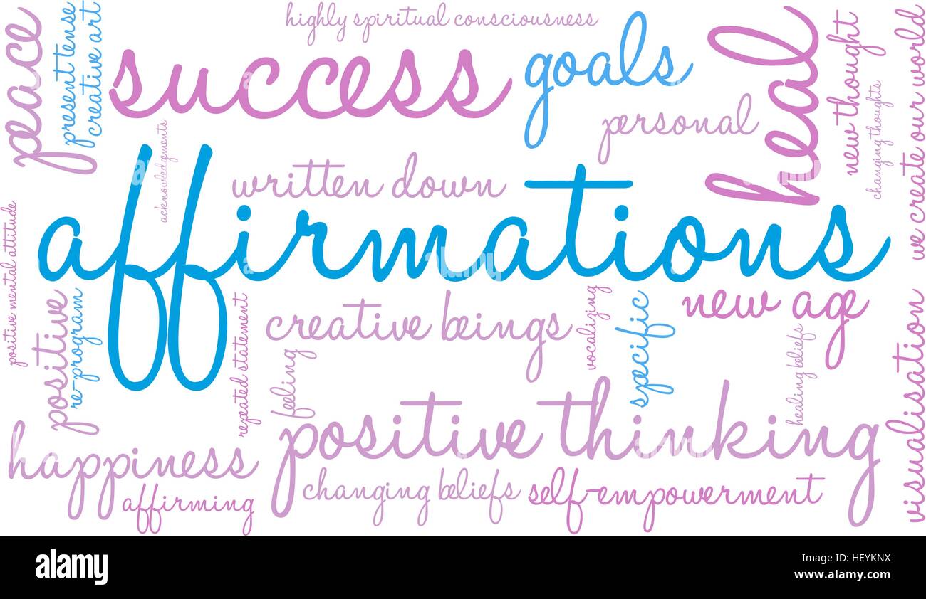Affirmations word cloud on a white background Stock Vector Image & Art ...