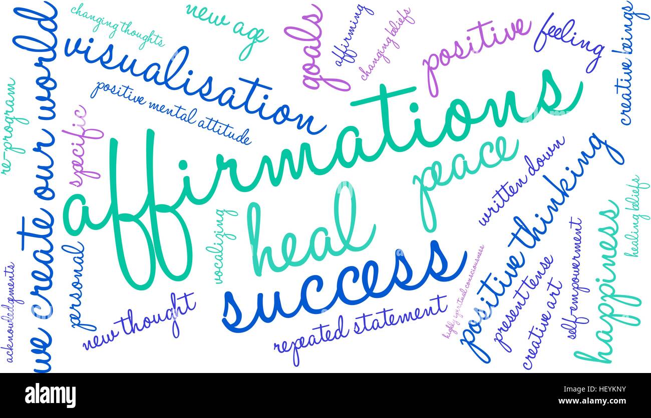 Affirmations word cloud on a white background Stock Vector Image & Art ...