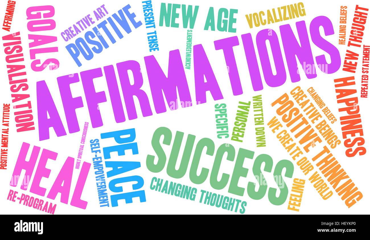 Affirmations word cloud on a white background Stock Vector Image & Art ...