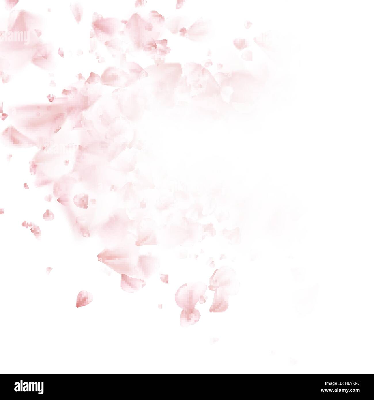 Falling sakura pink petals background. EPS 10 Stock Vector Image & Art ...