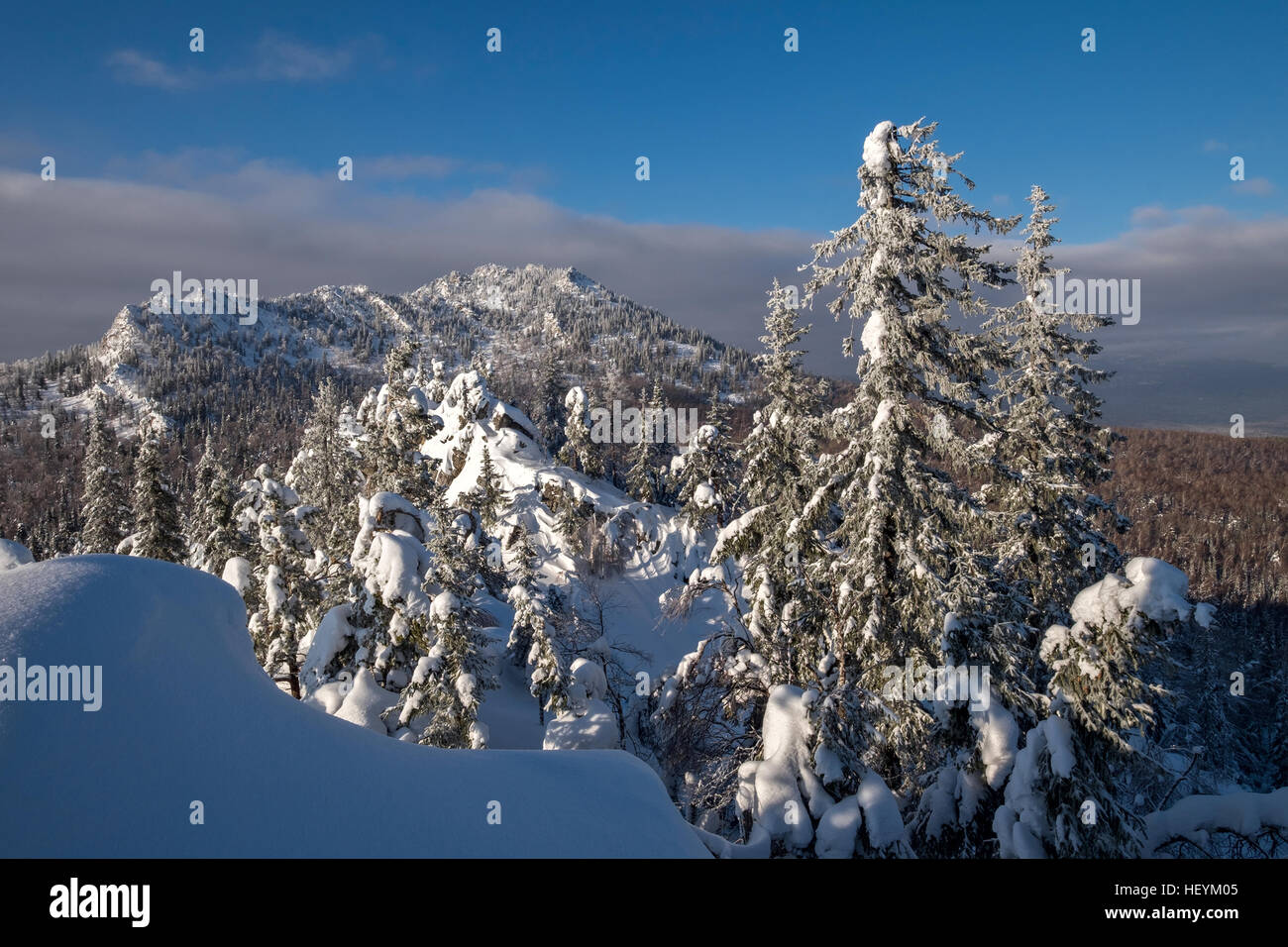 Stunning winter landscape taken at Ural Mountains in Russia Stock Photo ...