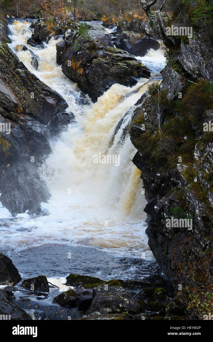 Rogie Falls a series of waterfalls on the Black Water river in Ross ...