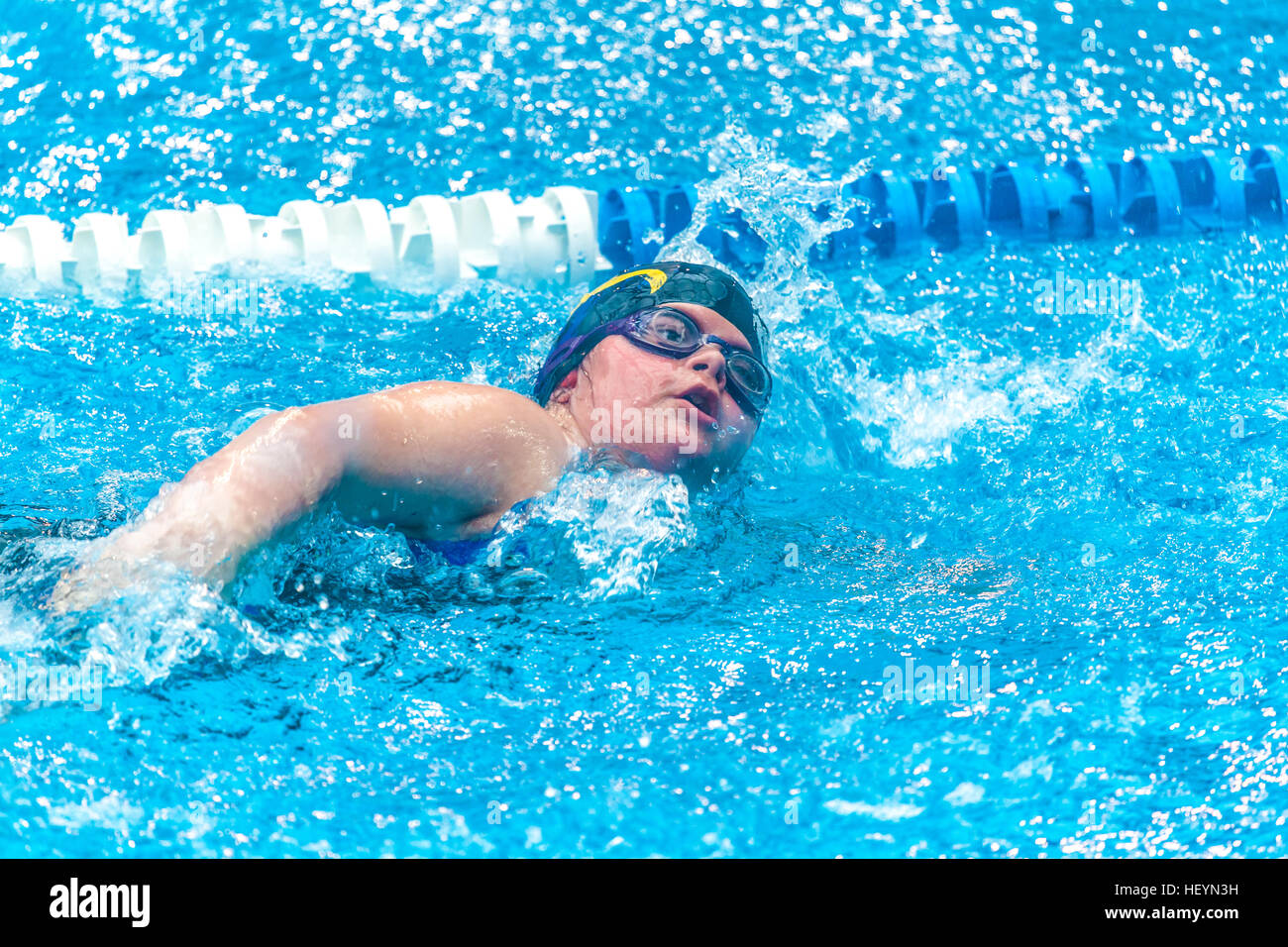 Swimming competition in the pool Stock Photo - Alamy