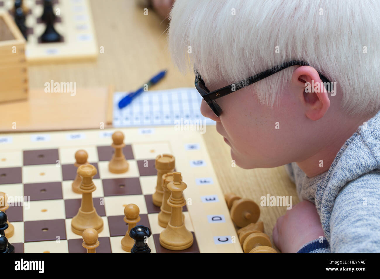 Chess for blind or visually impaired Stock Photo - Alamy