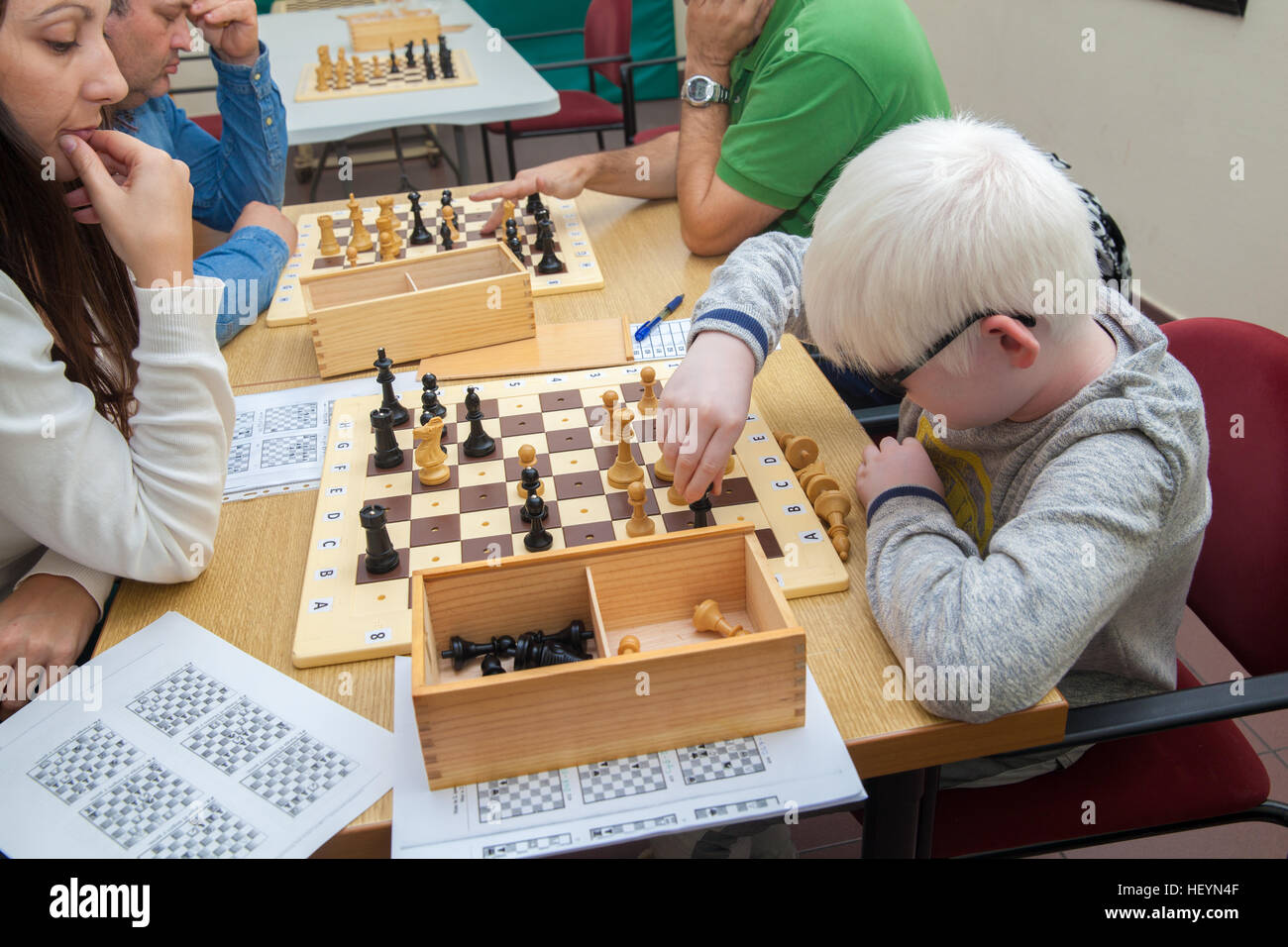 Chess for blind or visually impaired Stock Photo - Alamy