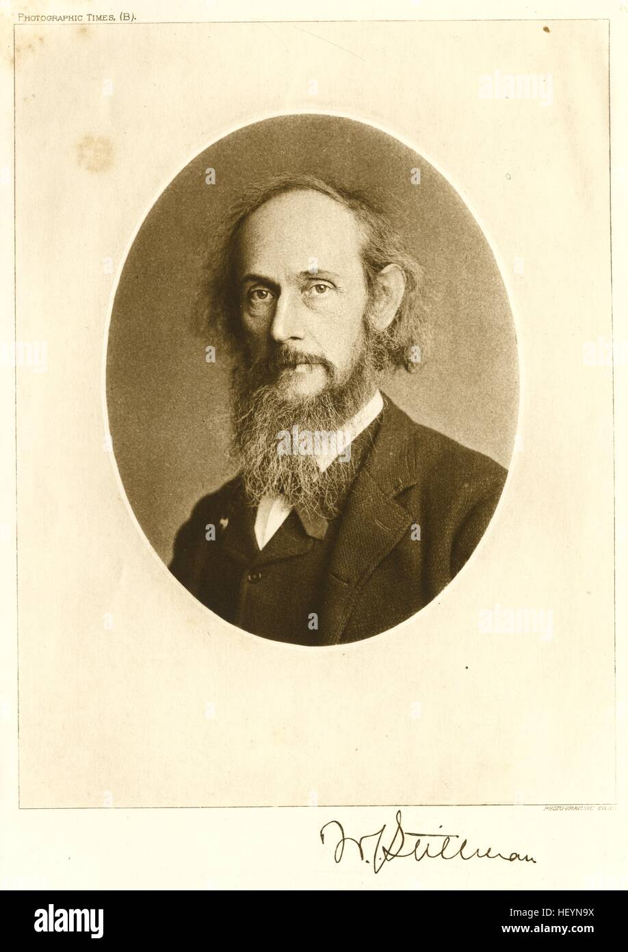 W.J. Stillman, 1890, by Prof. Charles Ehrmann Stock Photo - Alamy