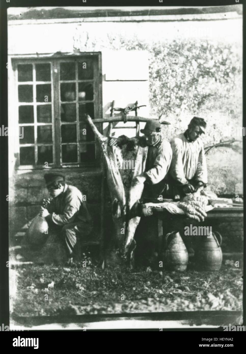 Men Dressing a Hog, 1946, by Louis-Adolphe Humbert de Molard Stock ...