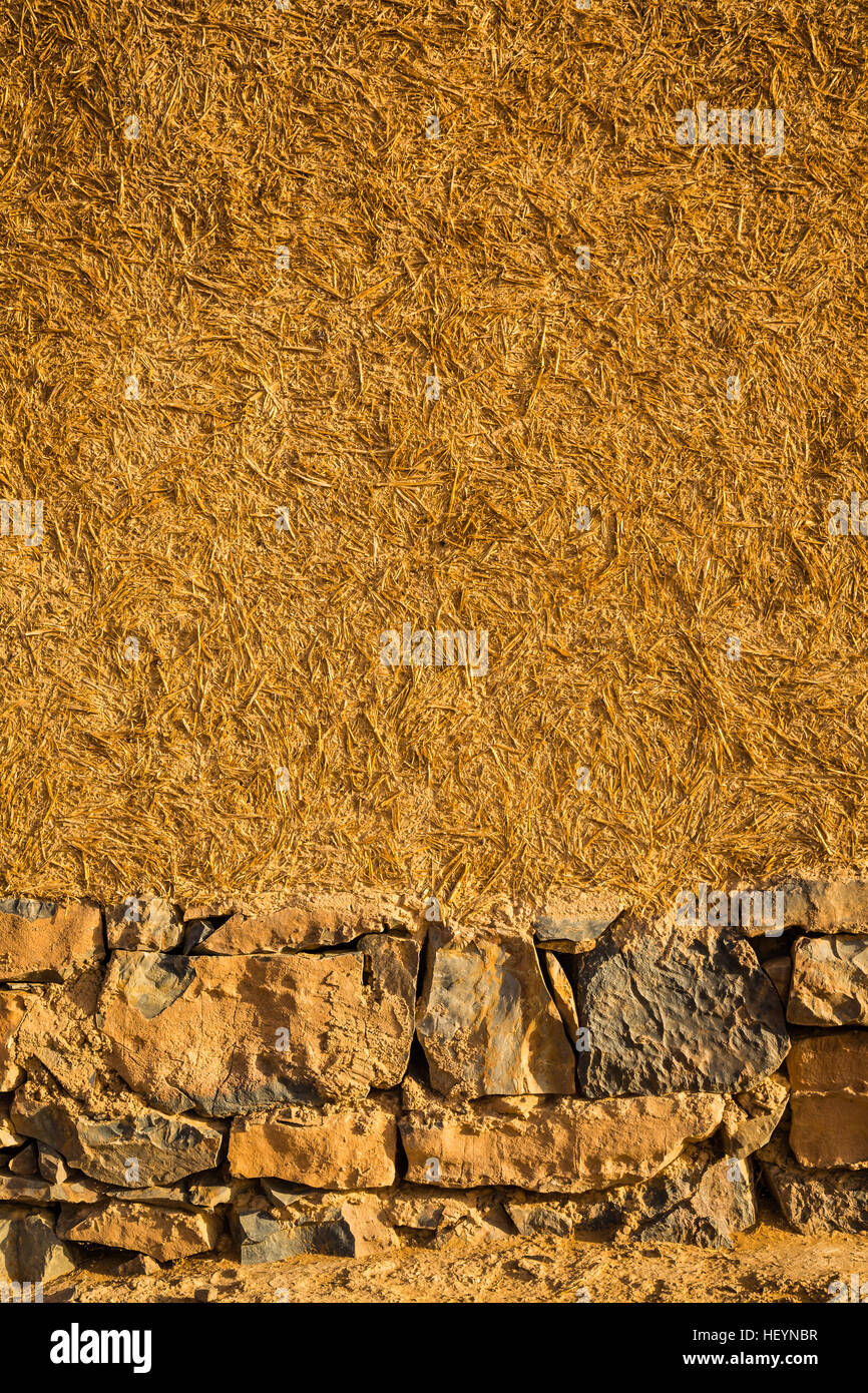 Texture wall Berber house of typical material in Morocco on the edge of ...