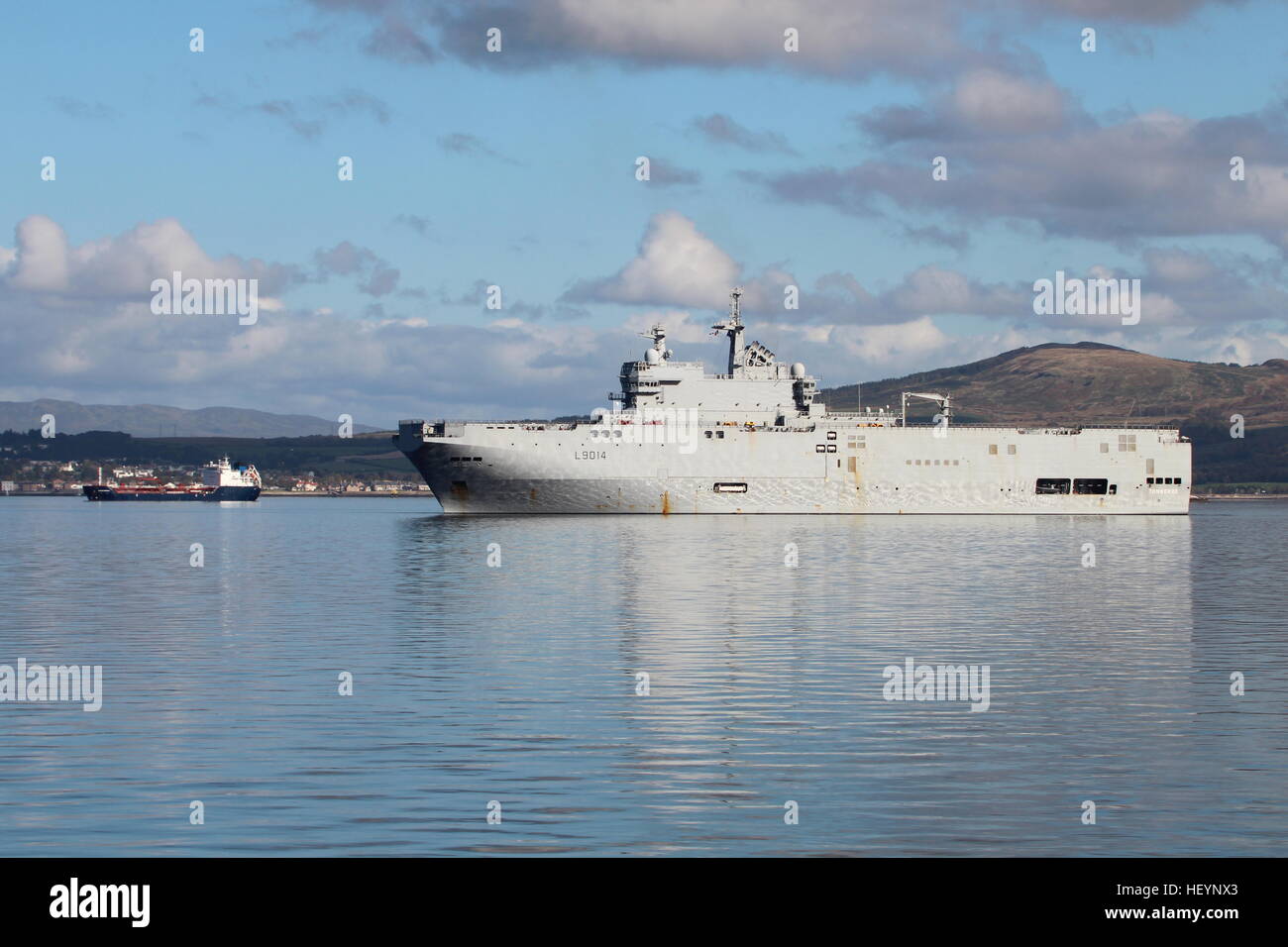 FS Tonnerre (L9014), a Mistral-class assault ship of the French Navy ...