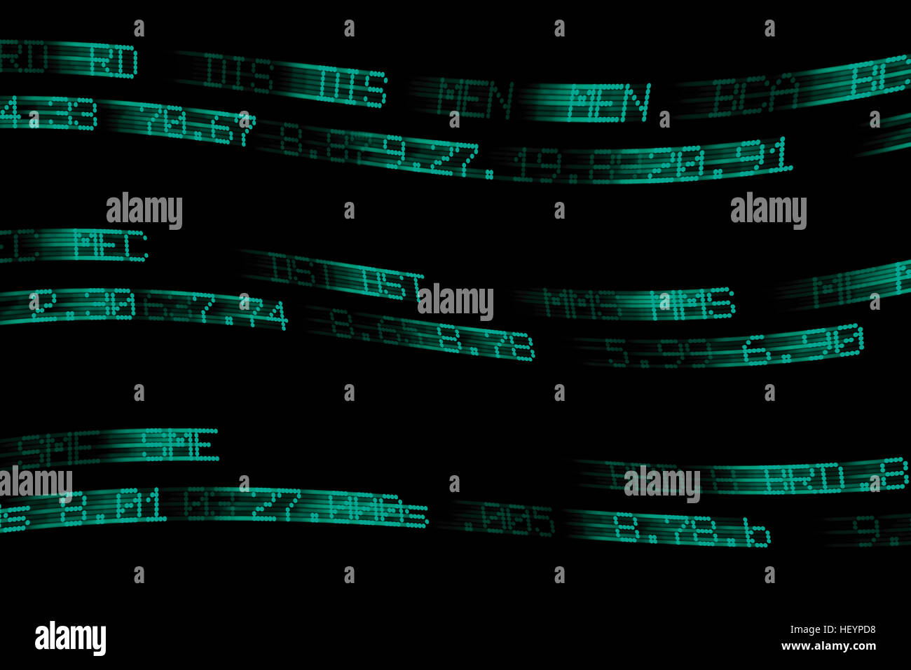Scrolling stock index display screen Stock Photo - Alamy