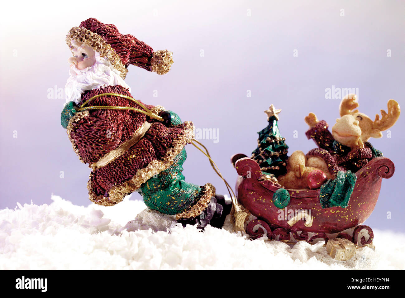 Santa pulling full sleigh hi-res stock photography and images - Alamy