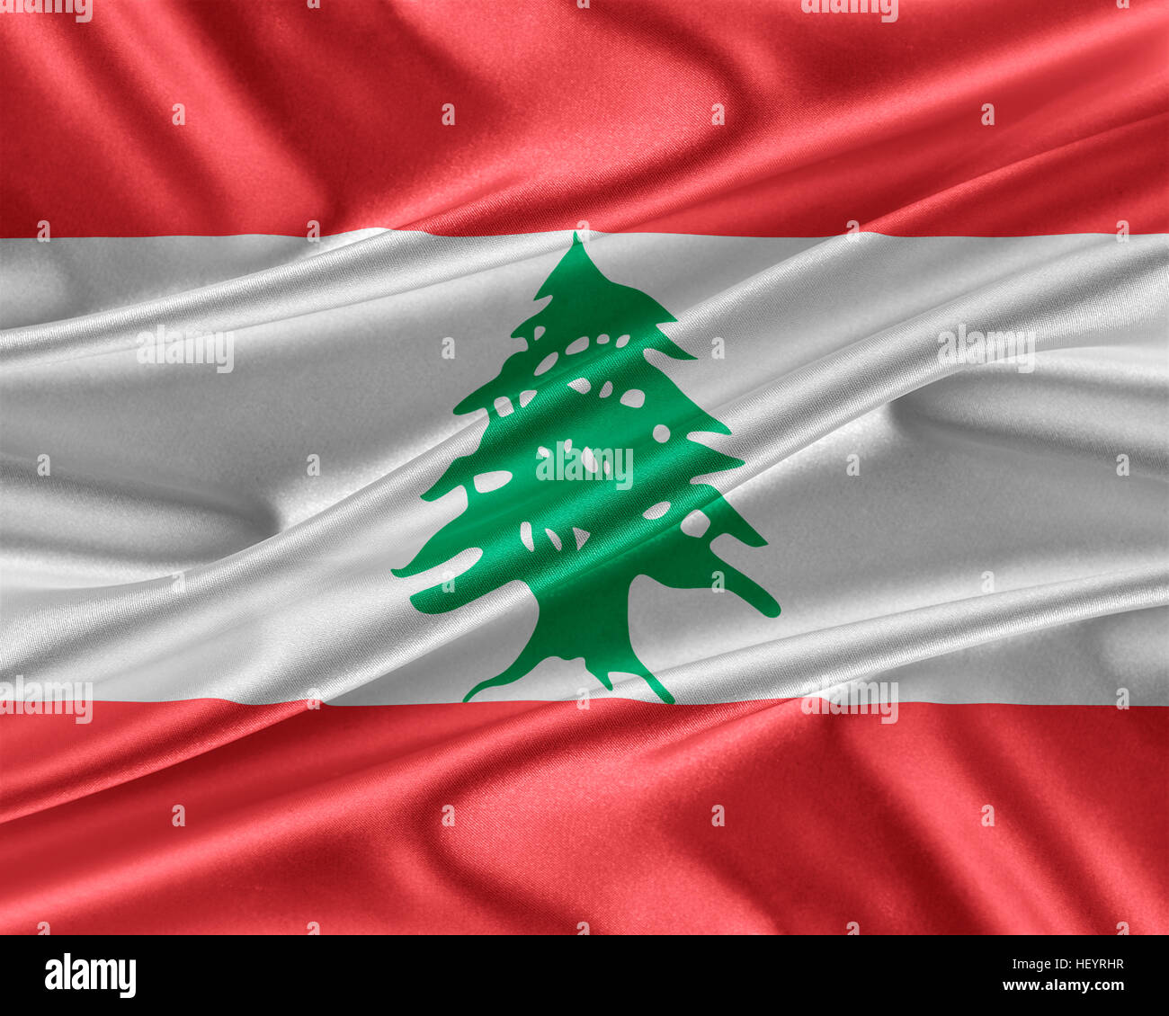 Lebanon silk flag hi-res stock photography and images - Alamy