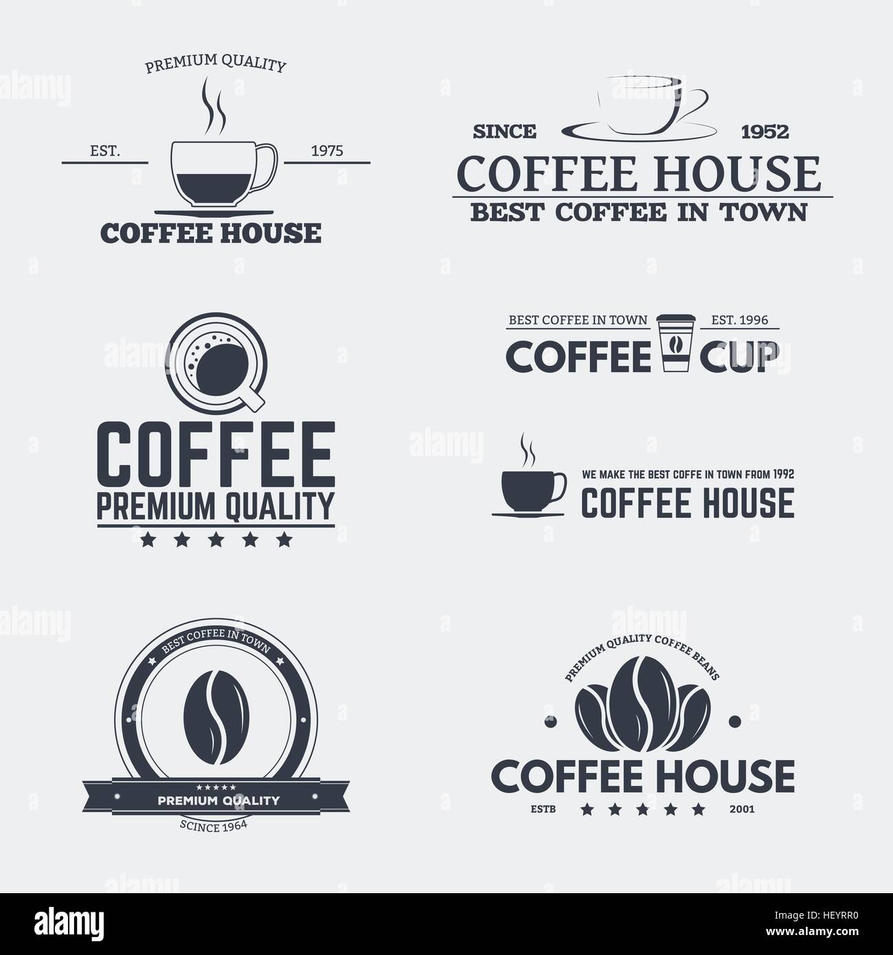 Set of retro logo and emblems, badges and insignias, labels and signs ...