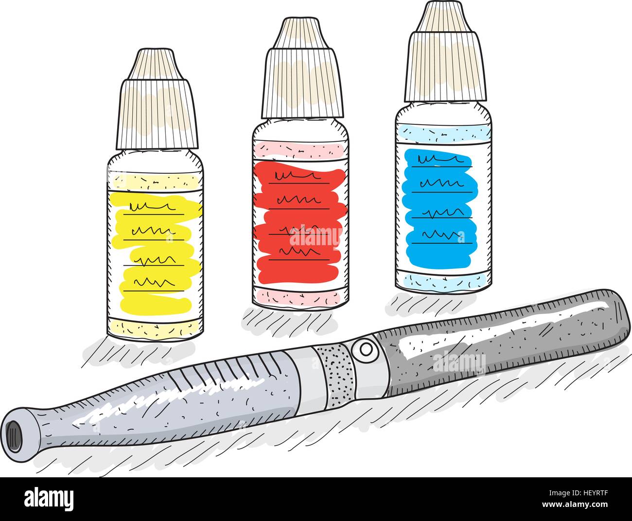 Hand cigarette drawing hi-res stock photography and images - Alamy