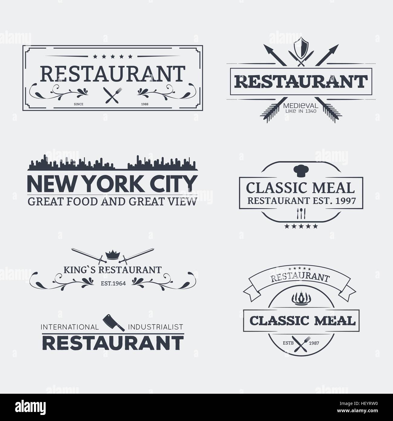 Medieval style restaurant Stock Vector Images - Alamy