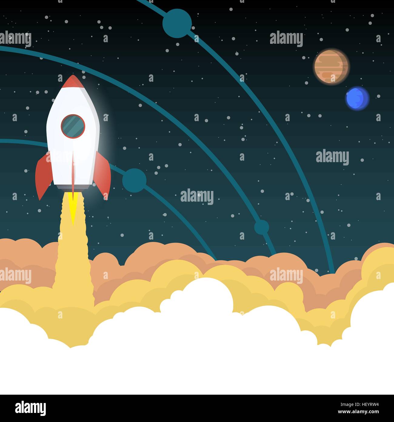 Space shuttle planets icon Stock Vector Images - Alamy