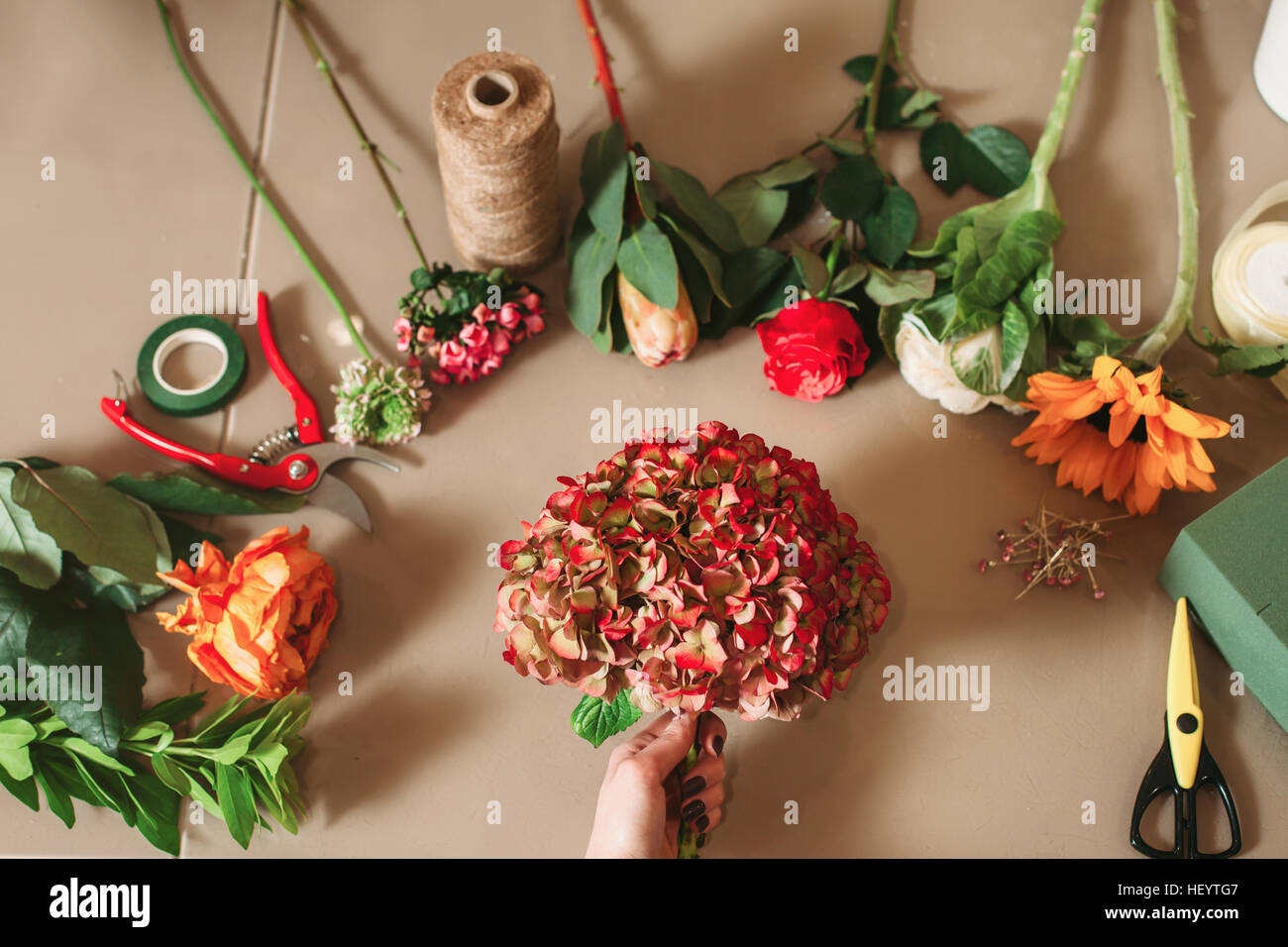 Florist tools and accessories Stock Photo - Alamy