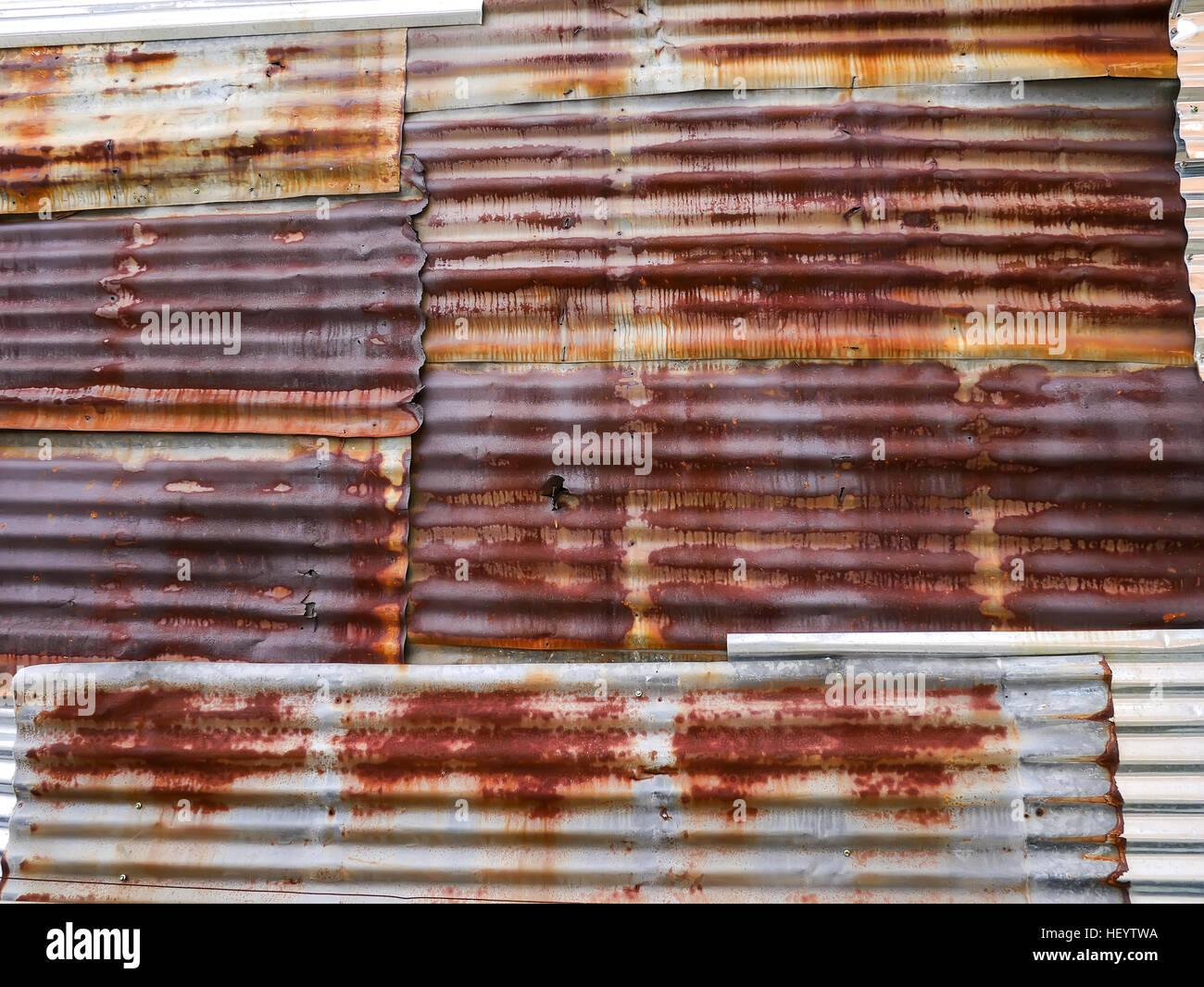 Wall of Tin roof Stock Photo - Alamy