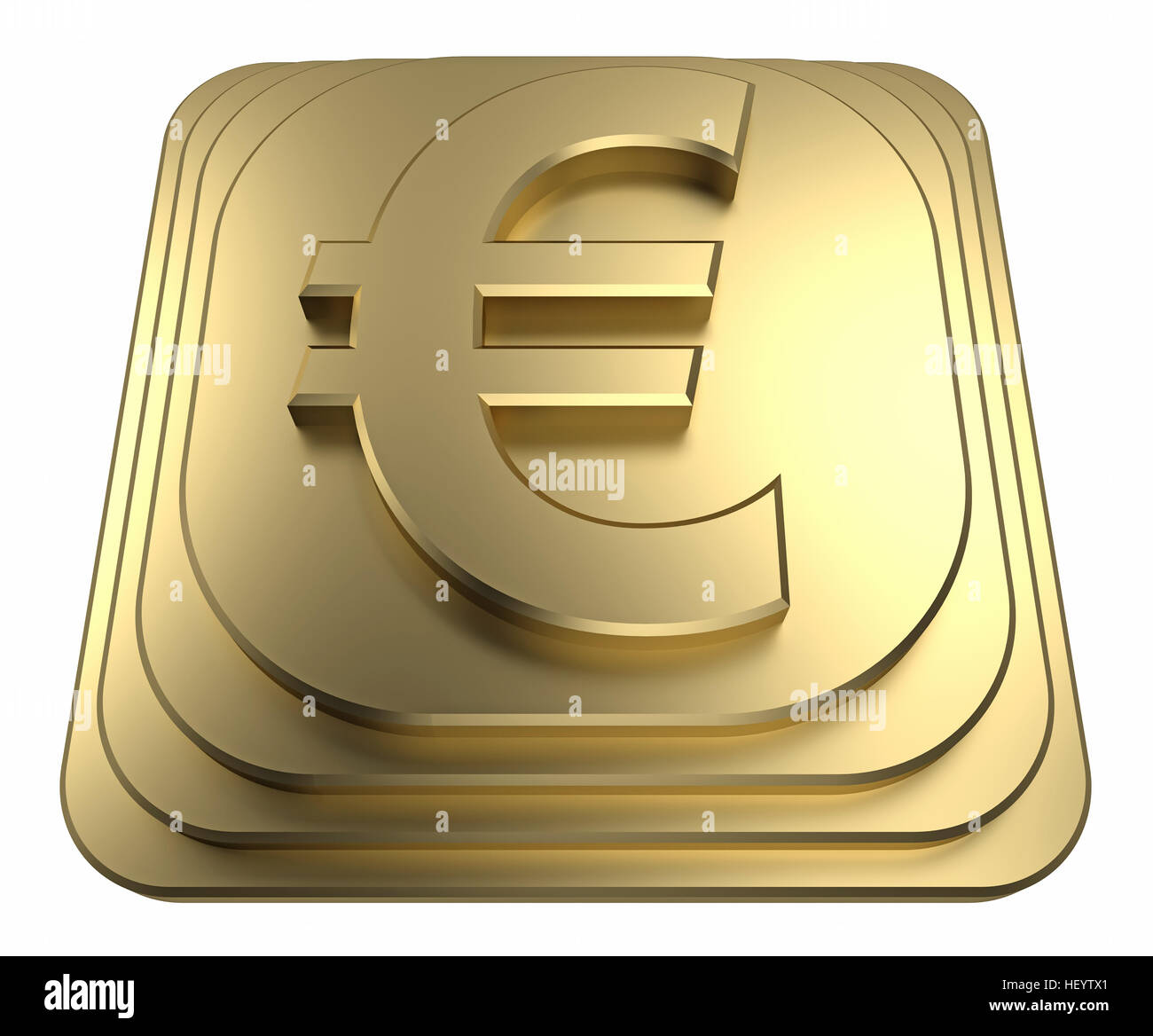 gold euro sign on a pedestal. 3d rendering Stock Photo - Alamy