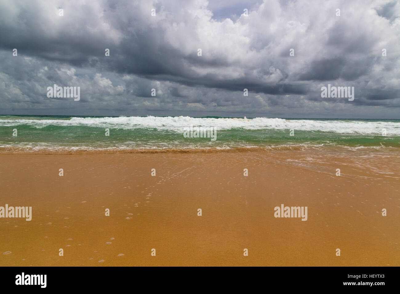 Storm and Rain comming at the beach Stock Photo - Alamy