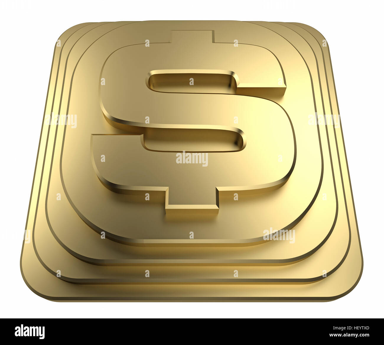 Gold dollar sign 3d hi-res stock photography and images - Alamy