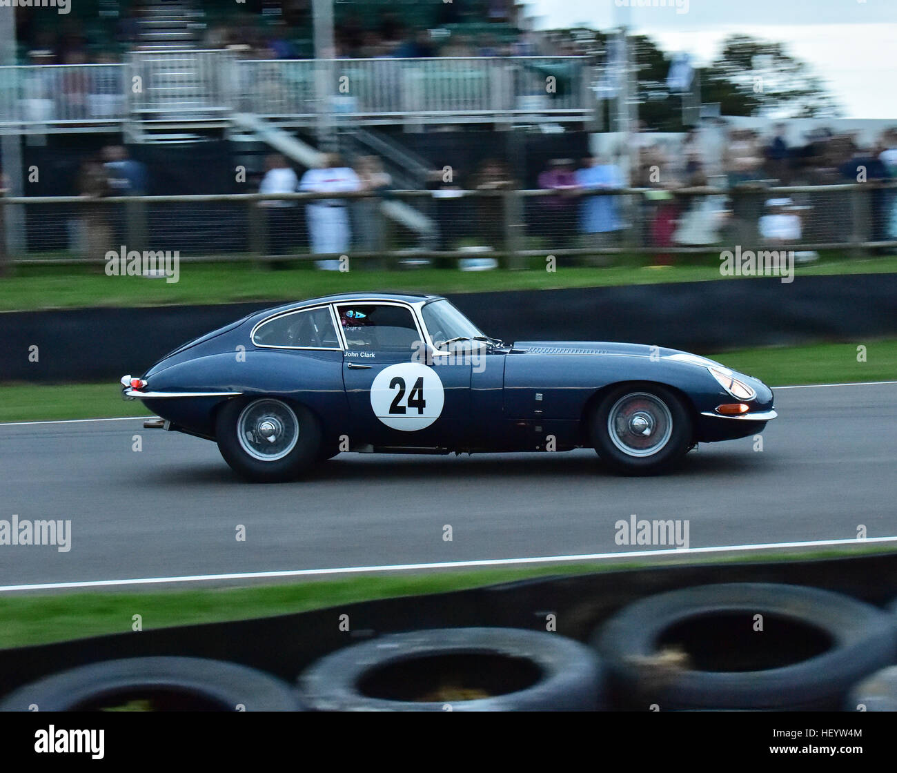 John Clark, Gregor Fisken, Jaguar E-Type FHC, Kinrara trophy, Goodwood ...