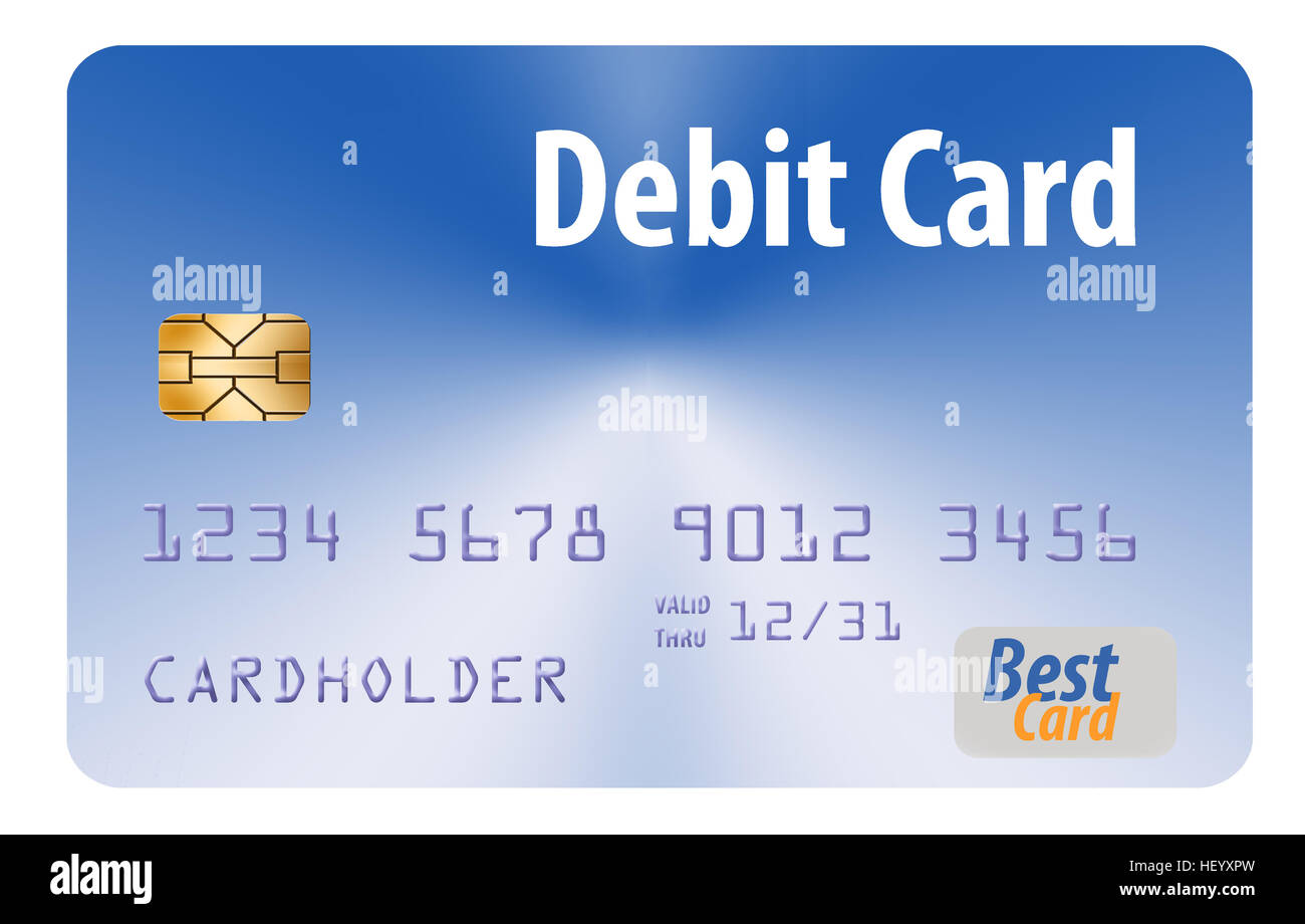 This is a generic, mock debit card isolated on white Stock Photo - Alamy