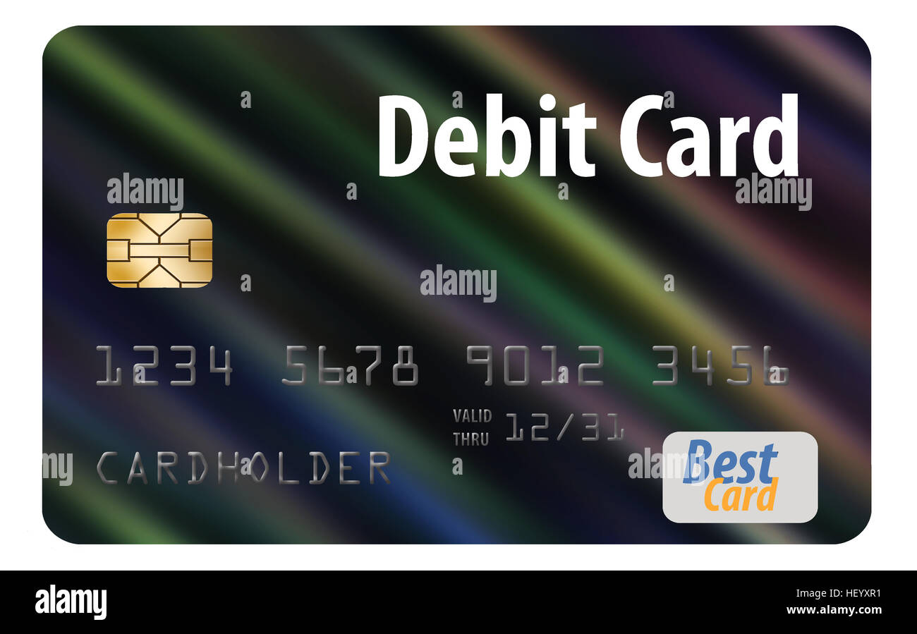 This is a generic, mock debit card isolated on white Stock Photo - Alamy