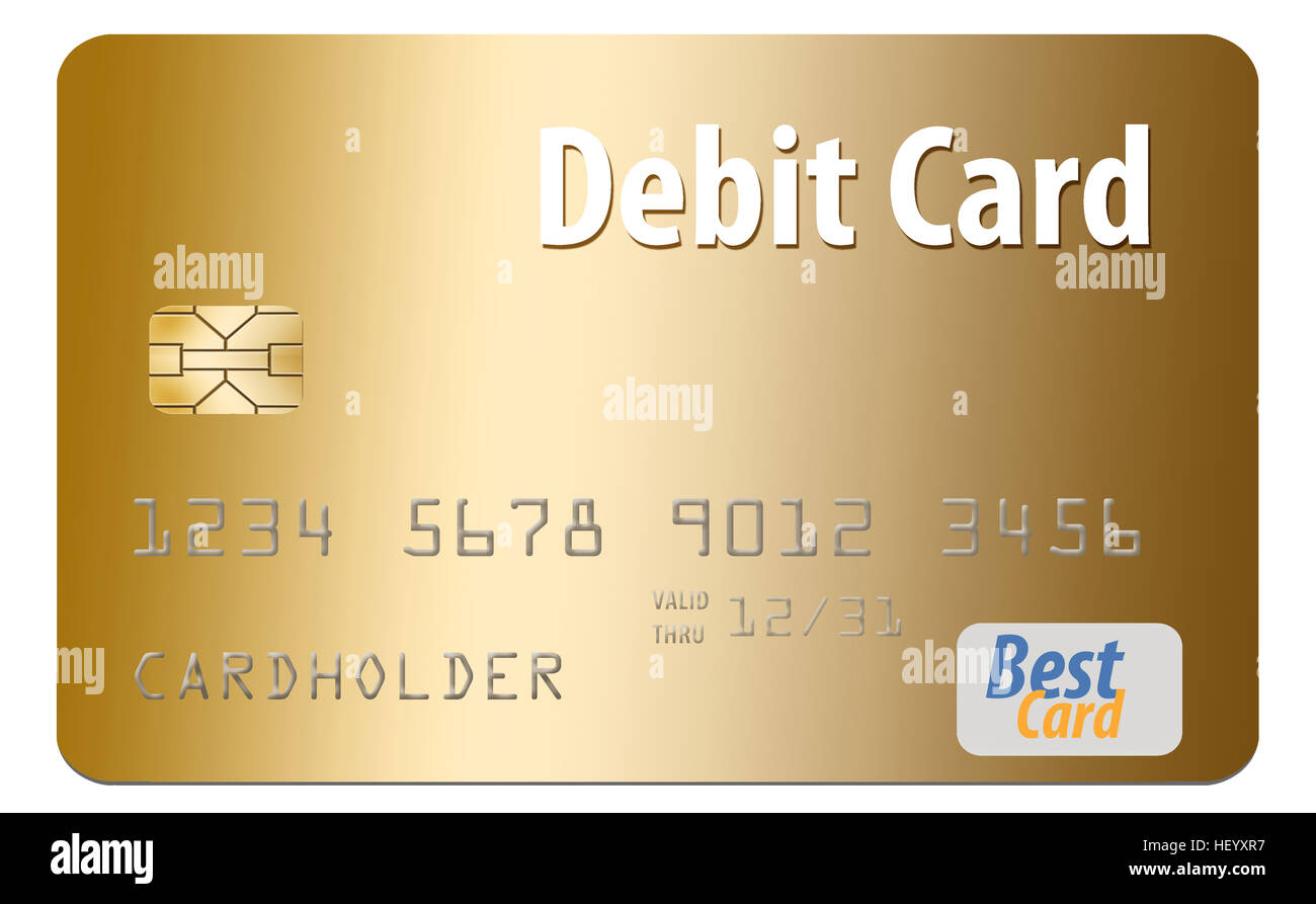 This is a generic, mock debit card isolated on white Stock Photo - Alamy