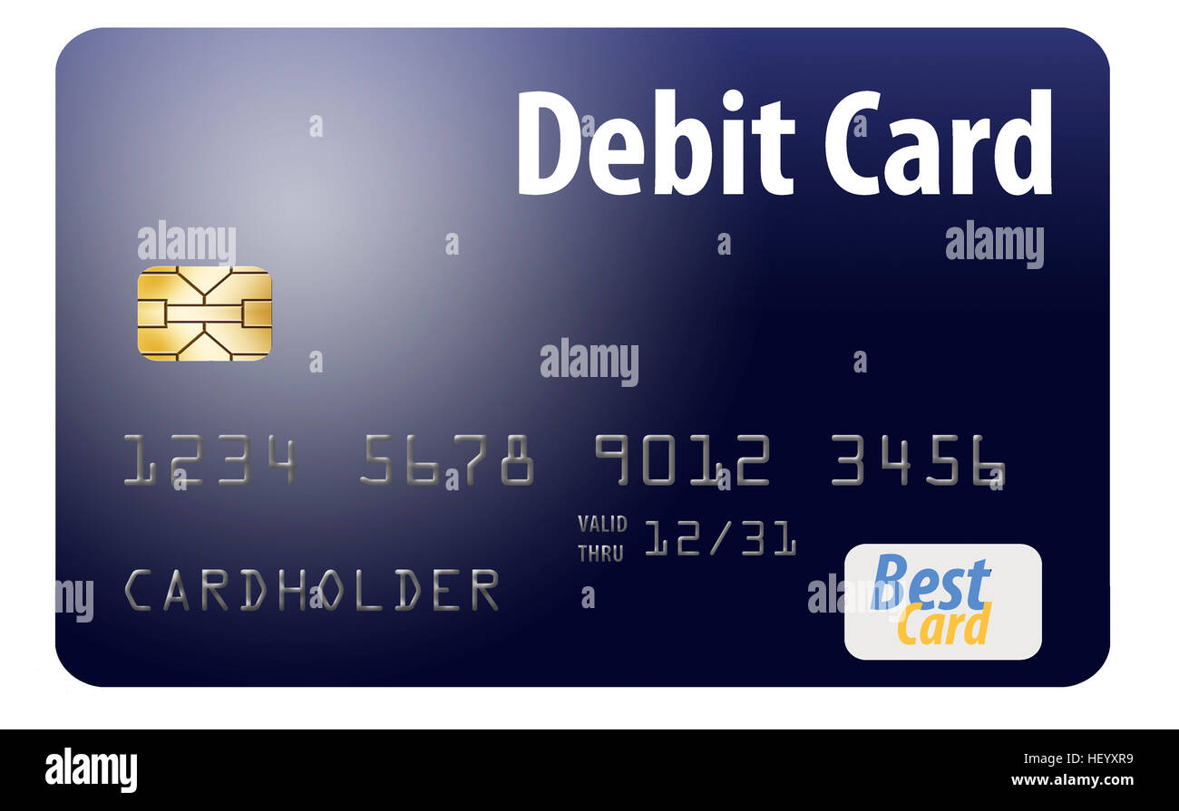 This is a generic, mock debit card isolated on white Stock Photo - Alamy