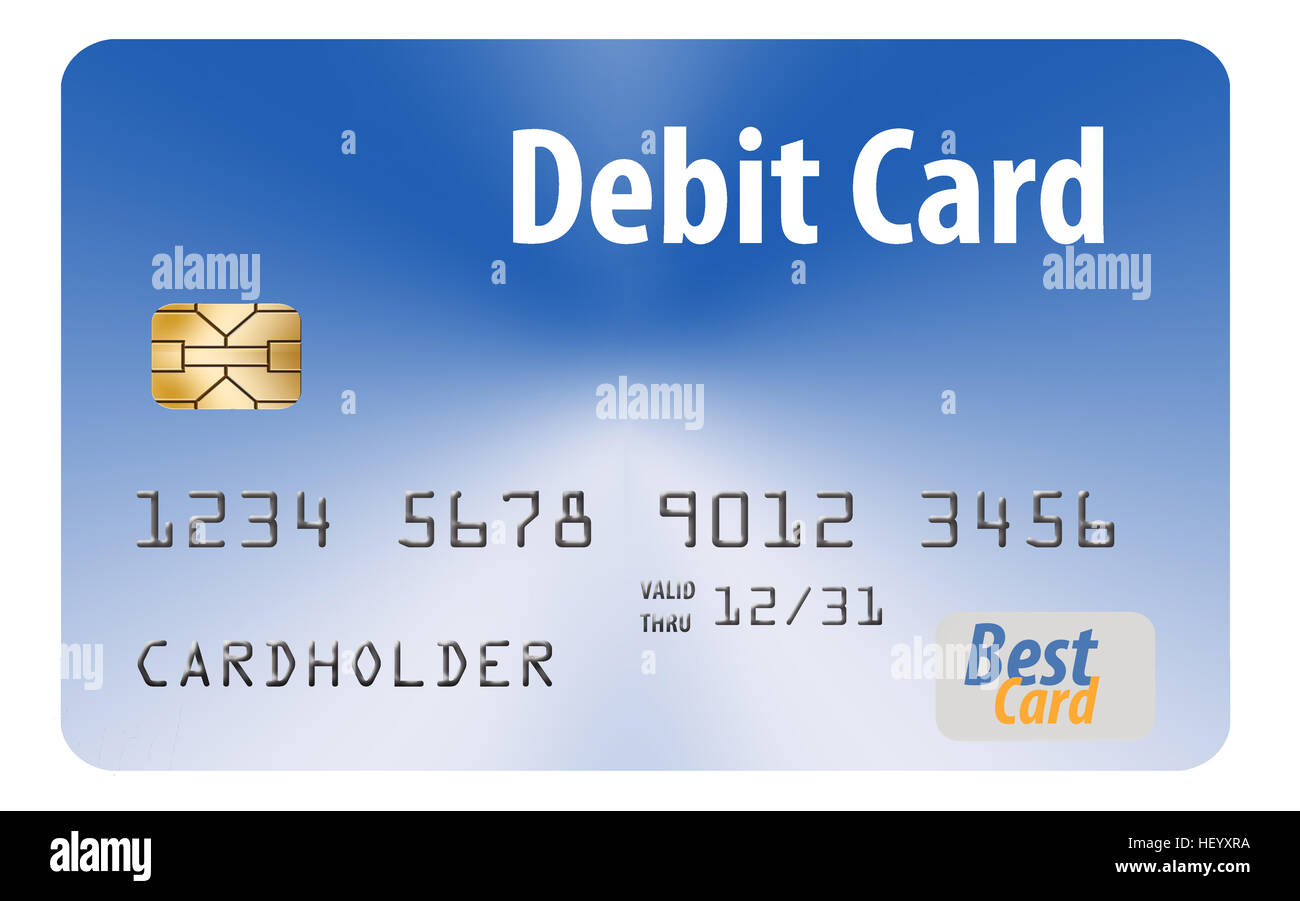 This is a generic, mock debit card isolated on white Stock Photo - Alamy