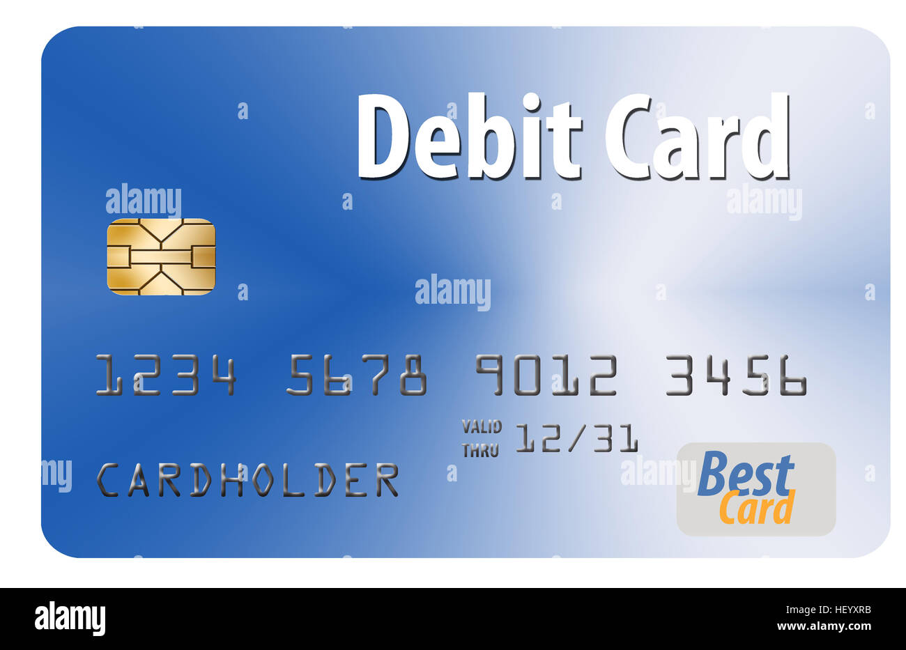 This is a generic, mock debit card isolated on white Stock Photo - Alamy
