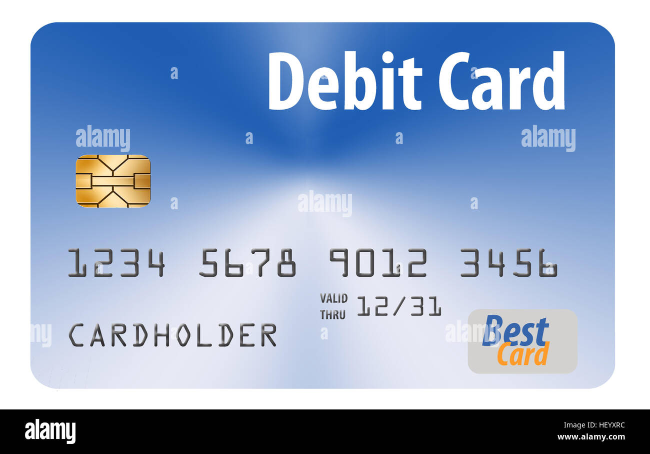 This is a generic, mock debit card isolated on white Stock Photo - Alamy