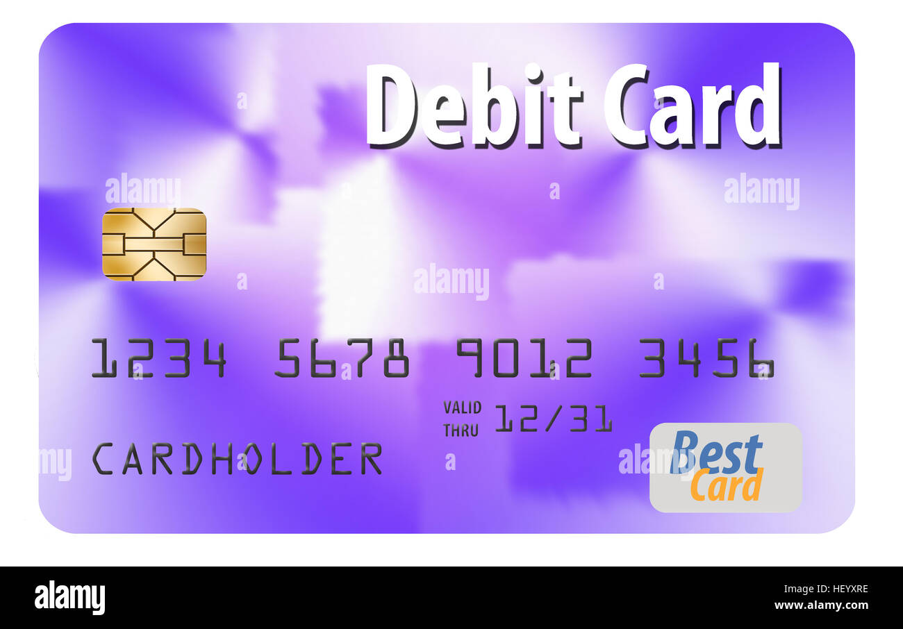 This is a generic, mock debit card isolated on white Stock Photo - Alamy
