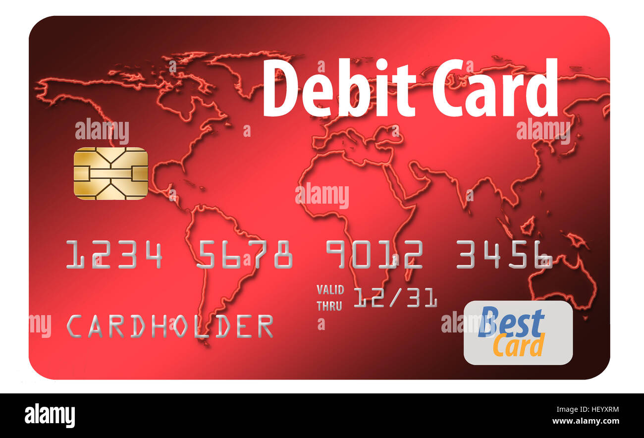 This is a generic, mock debit card isolated on white Stock Photo - Alamy