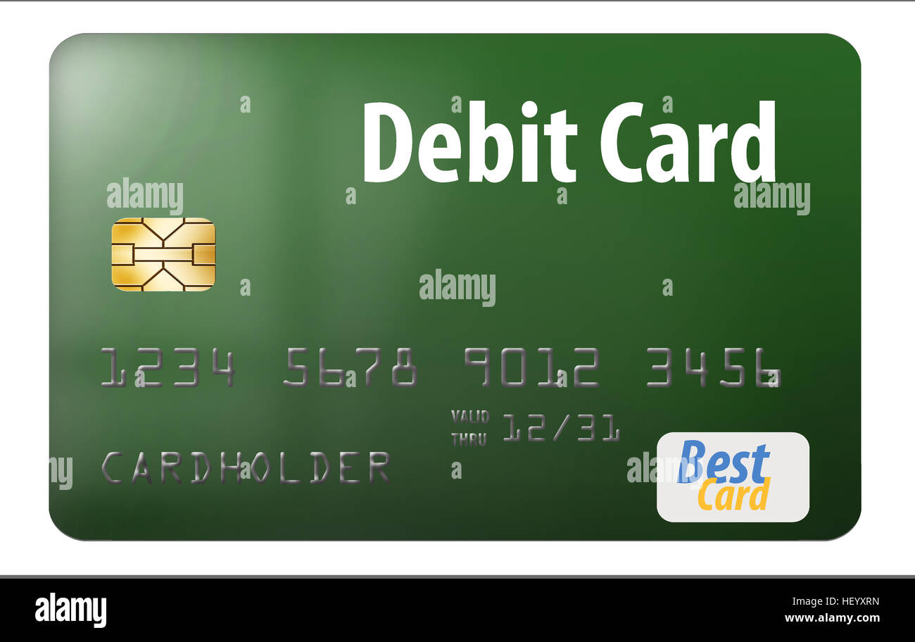 This is a generic, mock debit card isolated on white Stock Photo - Alamy
