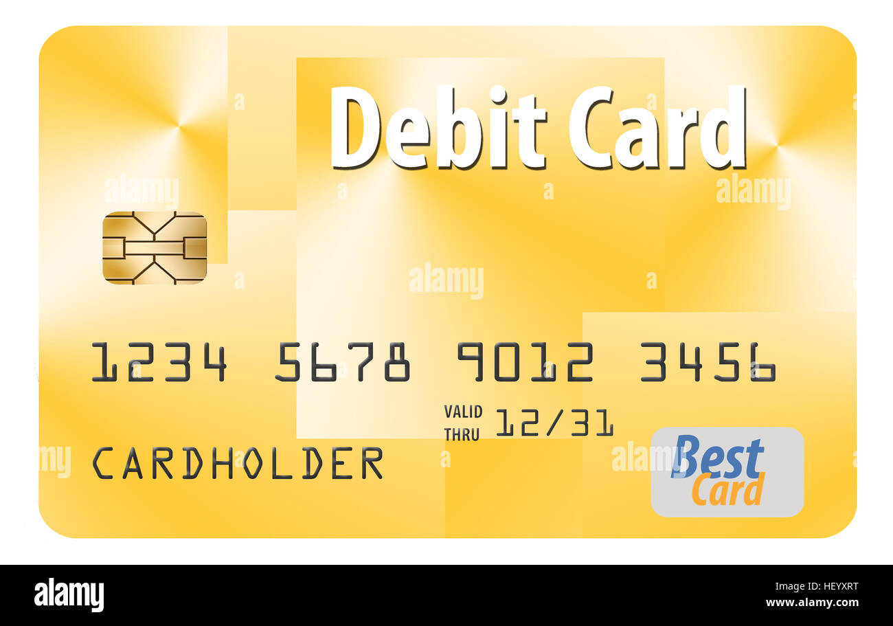 This is a generic, mock debit card isolated on white Stock Photo - Alamy