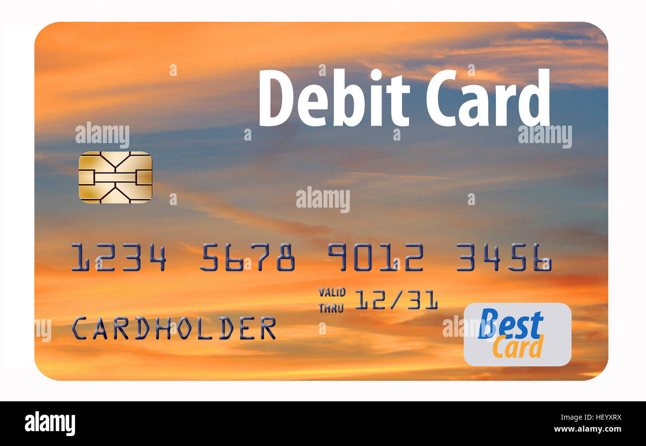 This is a generic, mock debit card isolated on white Stock Photo - Alamy