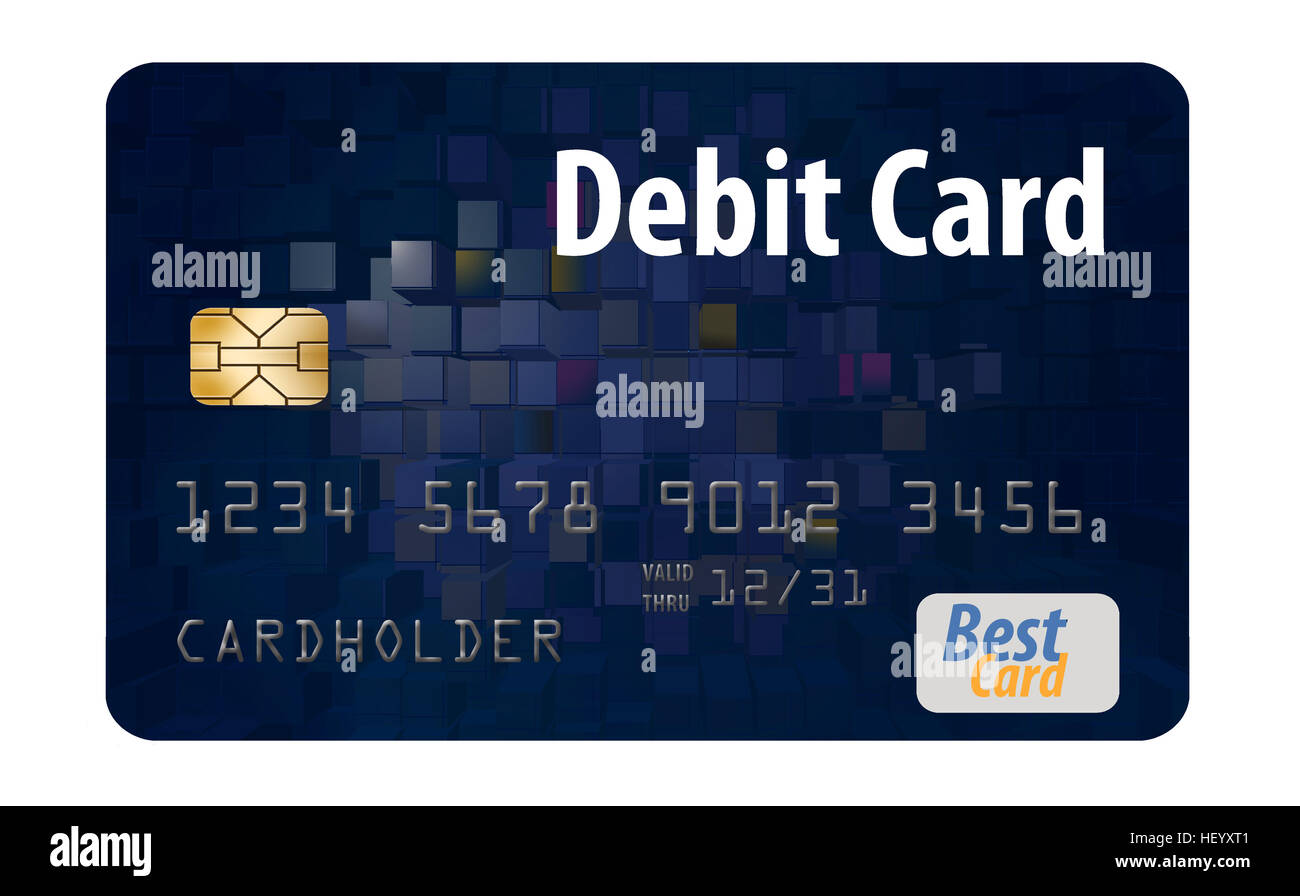 This is a generic, mock debit card isolated on white Stock Photo - Alamy