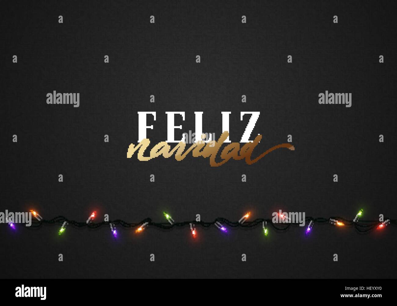 Merry Christmas. Spanish inscription. Feliz Navidad. Christmas ...