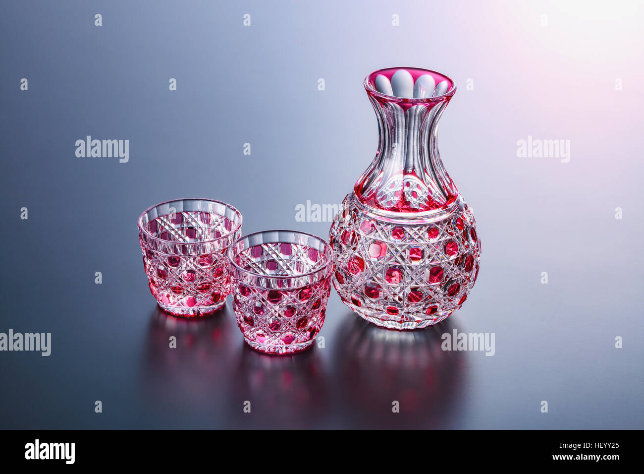 Traditional Japanese Edo Kiriko glassware Stock Photo - Alamy