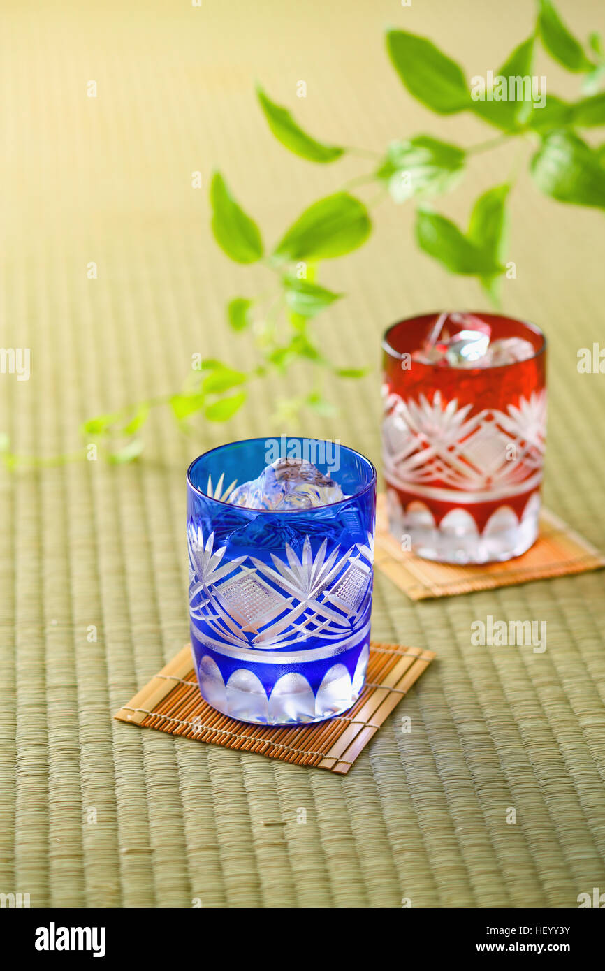 Traditional Japanese Edo Kiriko glassware Stock Photo - Alamy