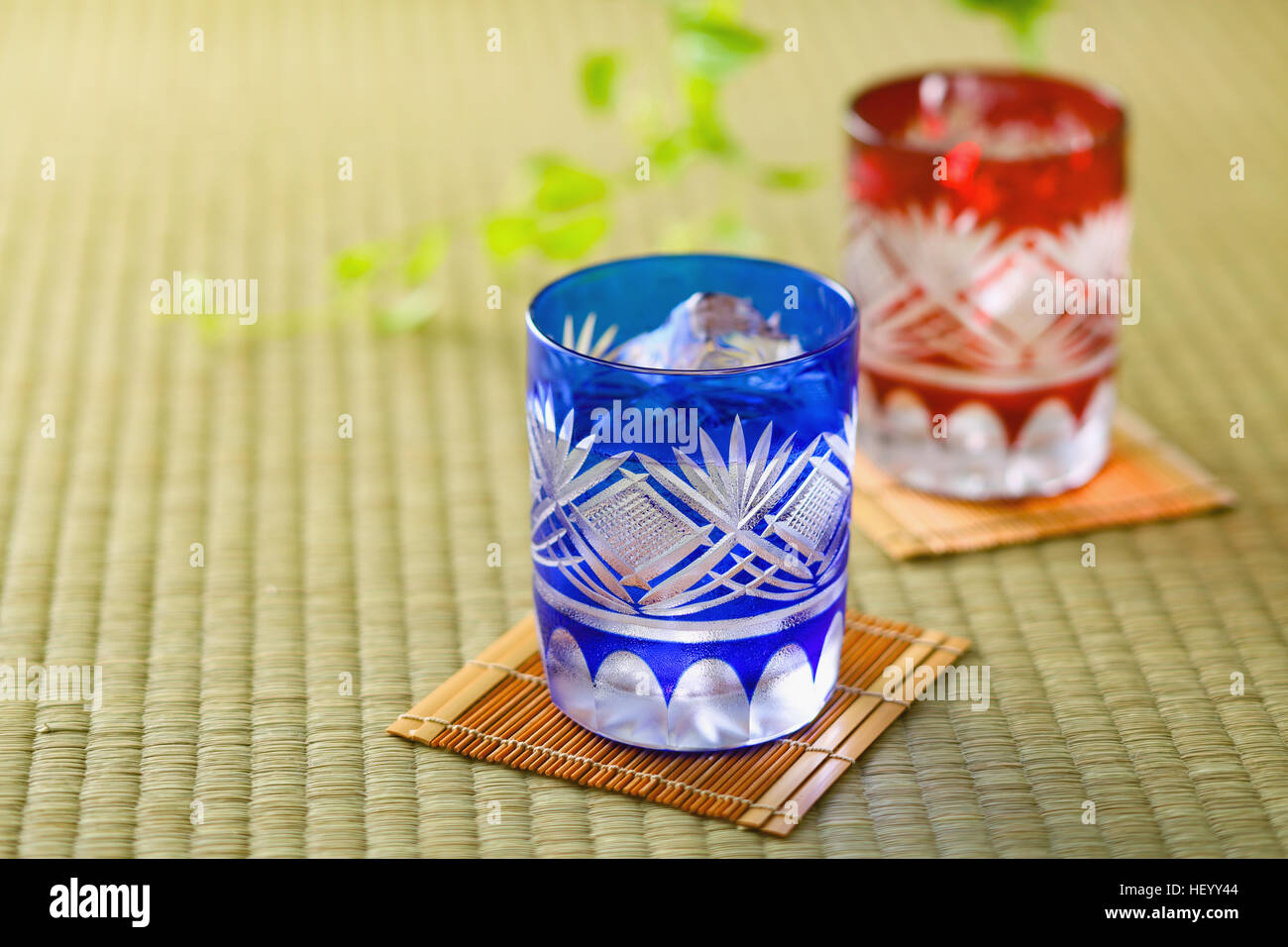 Traditional Japanese Edo Kiriko glassware Stock Photo - Alamy
