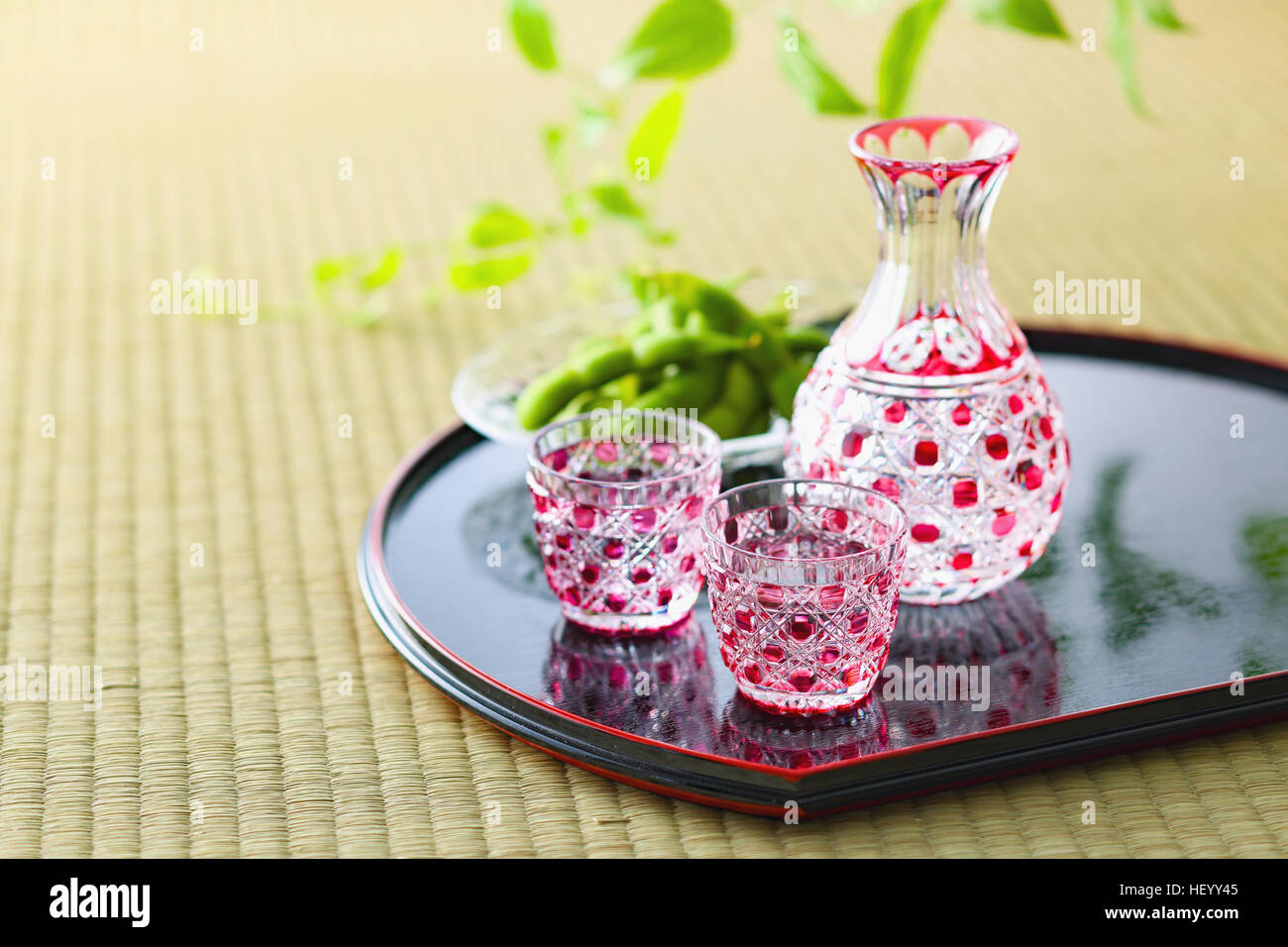 Traditional Japanese Edo Kiriko glassware Stock Photo - Alamy