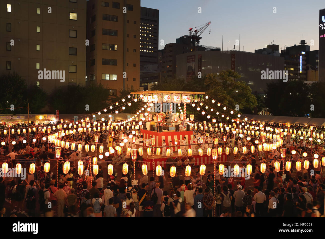 Japanese traditional Bon Odori festival Stock Photo - Alamy
