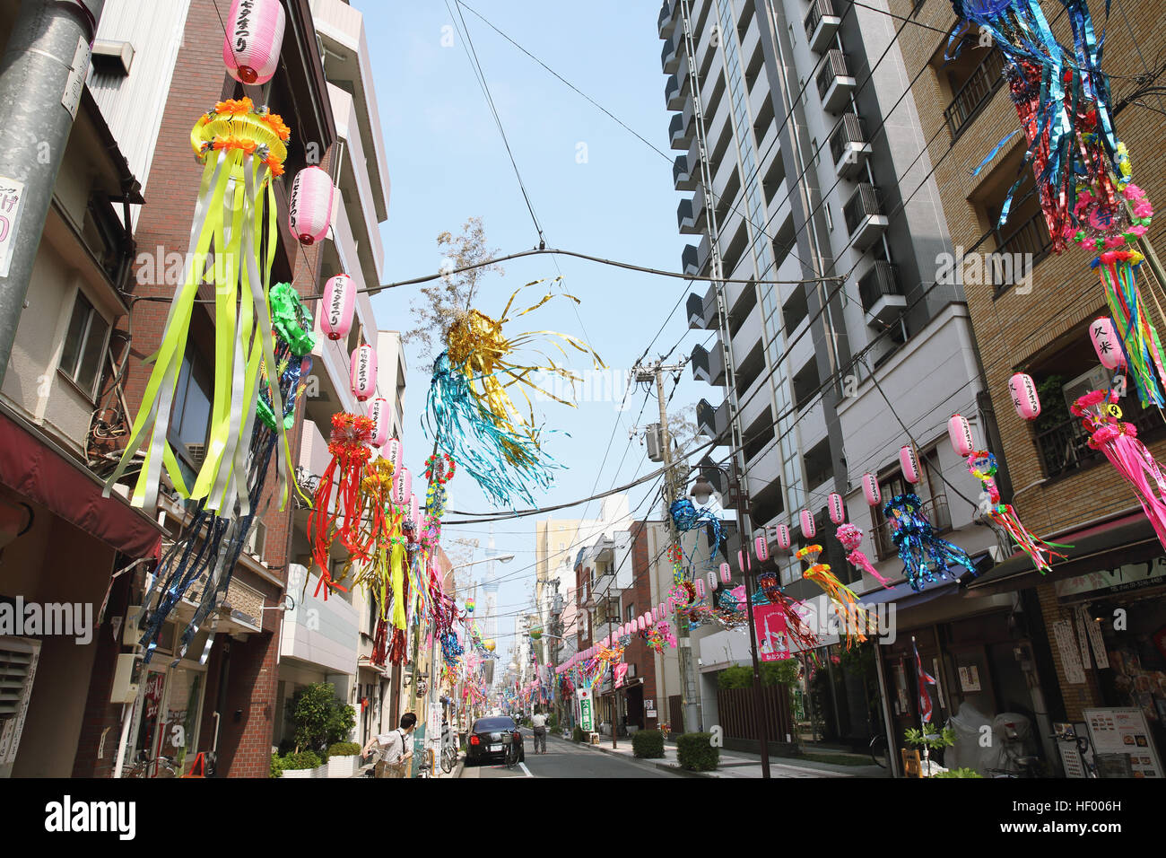 Japanese traditional Tanabata festival decorations Stock Photo - Alamy