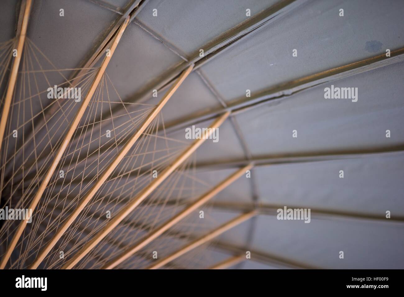 umbrella handmade wooden detail pattern gray Stock Photo - Alamy