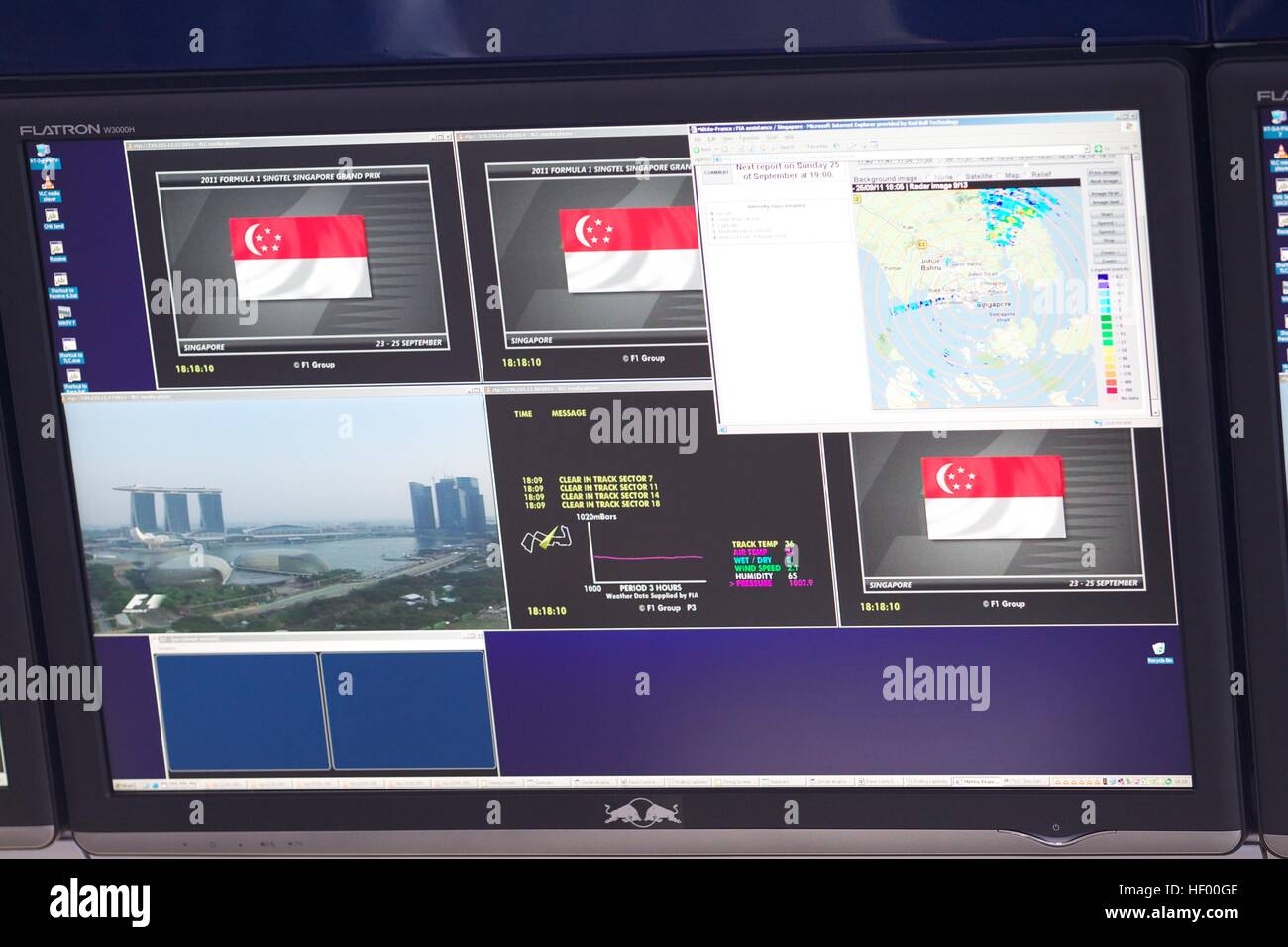 Formula One F1 grand prix racing motor sport Monitoring screen ...