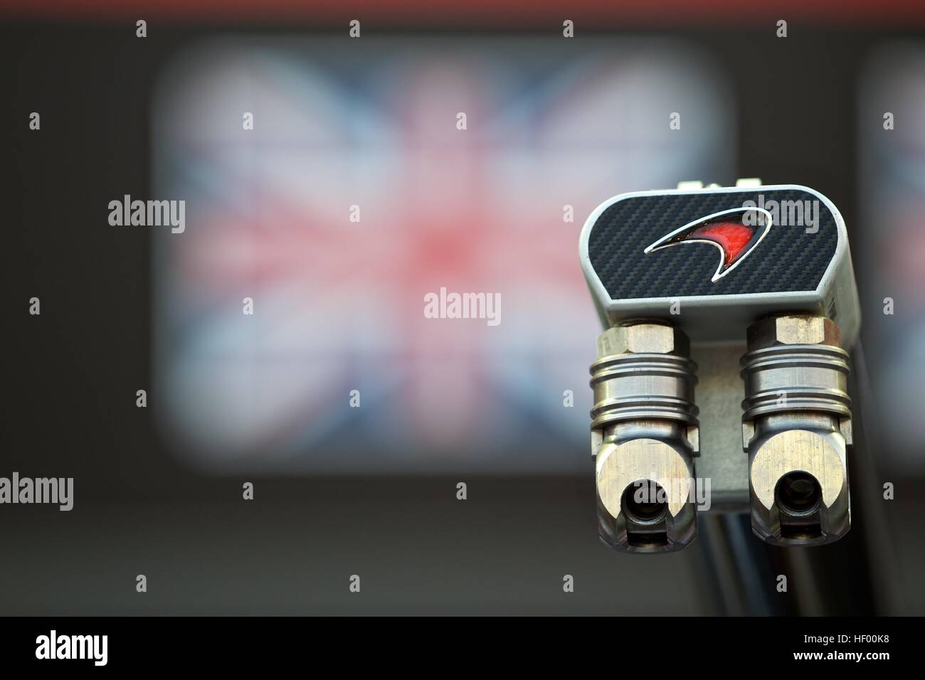 Formula One F1 grand prix racing motor sport Mclaren hydraulic boom ...