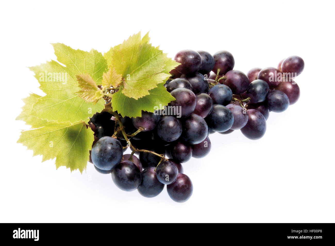 Red grapes with leaves (Vitis Stock Photo - Alamy